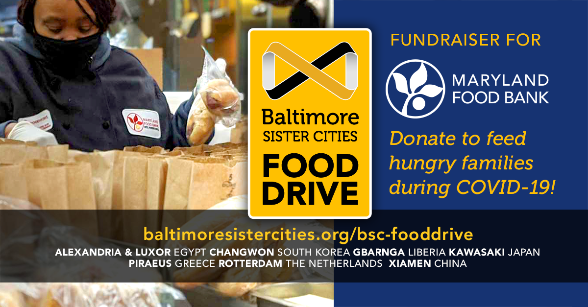 Social media for our food bank drive - Baltimore Sister Cities